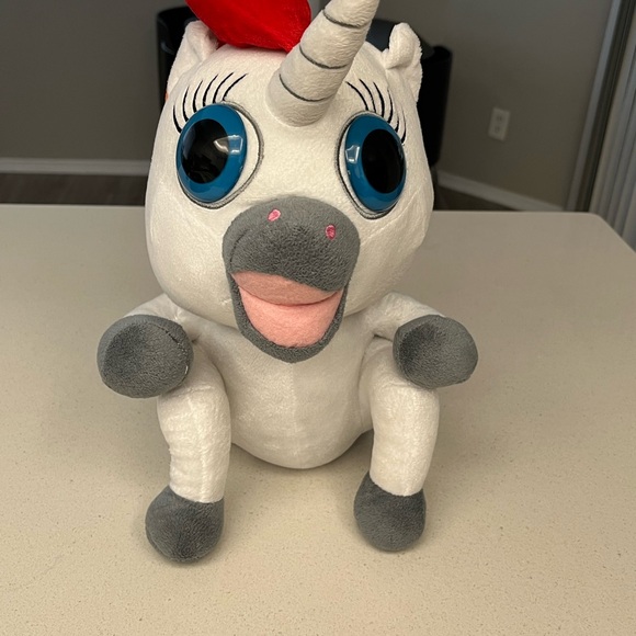 DOOKIE THE POOPING UNICORN | Toys | Plush Unicorn Toy With Red And Gray ...